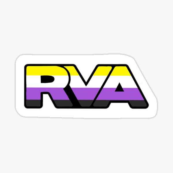 "Nonbinary Flag RVA" Sticker by hpoole42 | Redbubble