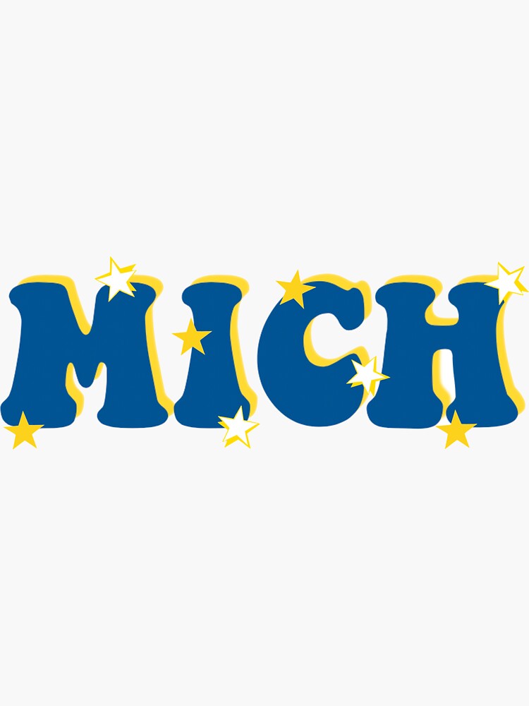 "Mich" Sticker for Sale by awandoff | Redbubble