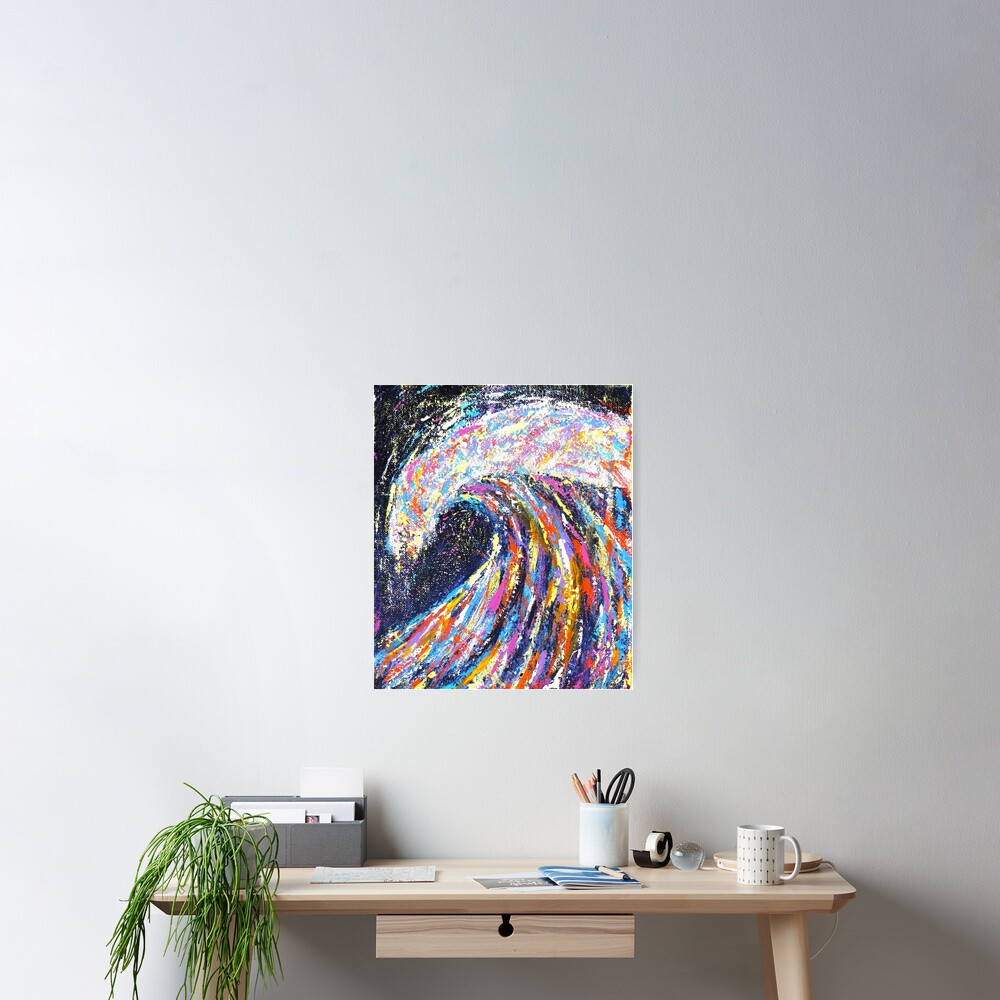 "Wave Art - Colorful Wave Art" Poster for Sale by kitslam | Redbubble