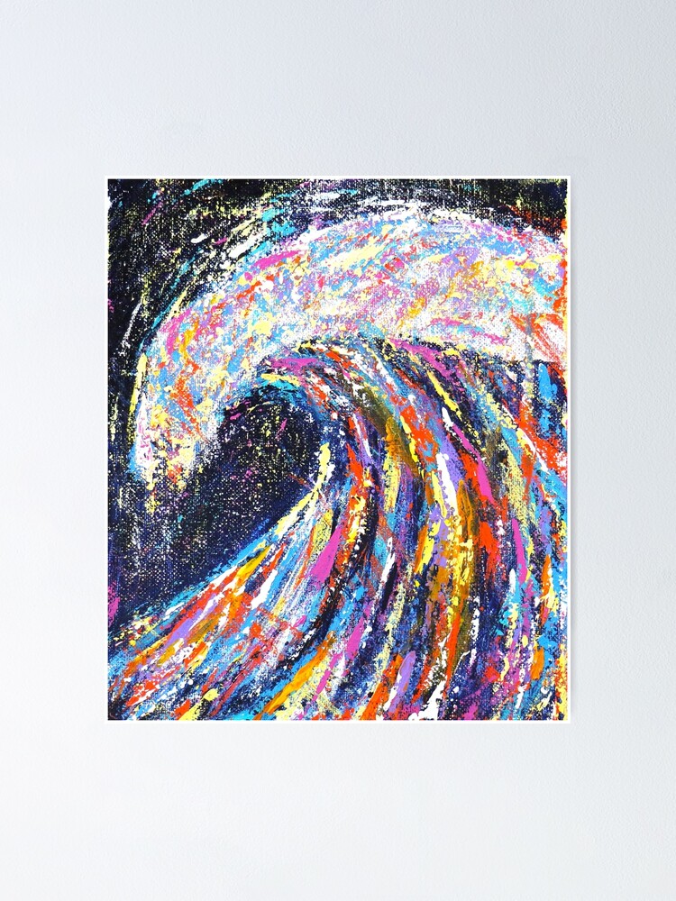 "Wave Art - Colorful Wave Art" Poster for Sale by kitslam | Redbubble