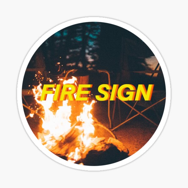 "fire sign" Sticker for Sale by deannamerced | Redbubble