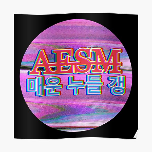 "AESM 매운 국수 갱" Poster by aestheticetc | Redbubble