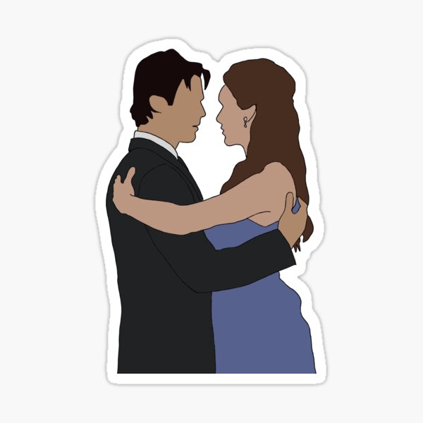 "Delena at miss mystic falls " Sticker for Sale by Alisaaak1 | Redbubble