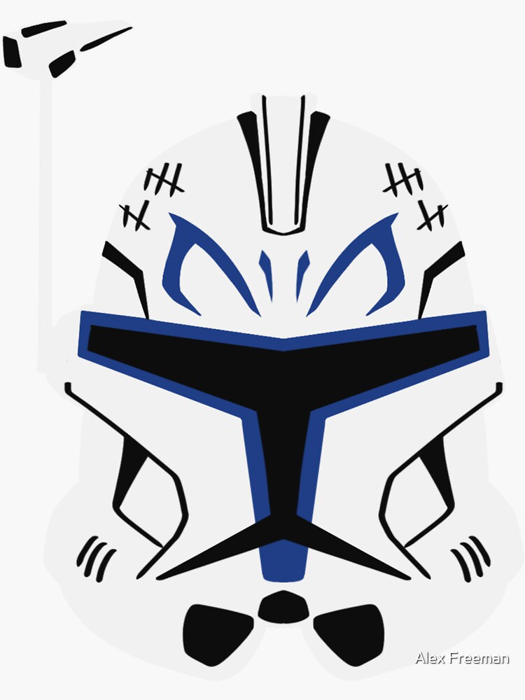 "Captain Rex helmet" Sticker for Sale by lexifree327 | Redbubble
