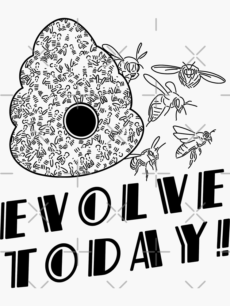 Evolve Today Insect Swarm Sticker By Zody1 Redbubble