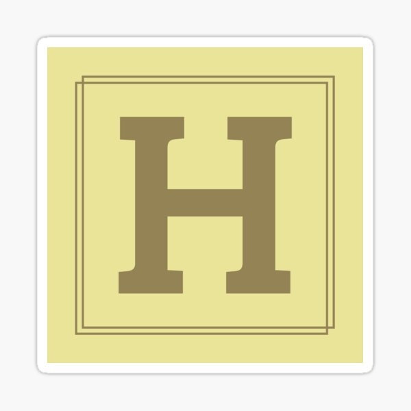 "Letter H Vintage & Flat " Sticker for Sale by fantasy-bubble | Redbubble