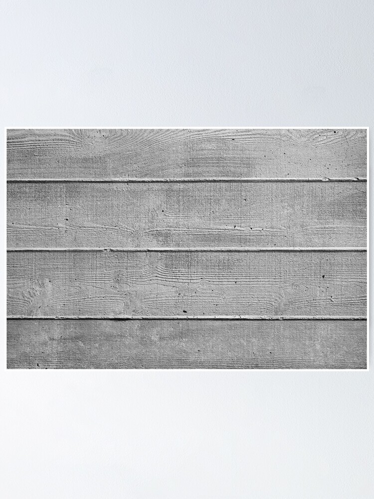 "Board marked concrete, horizontal texture" Poster by jjphoto | Redbubble