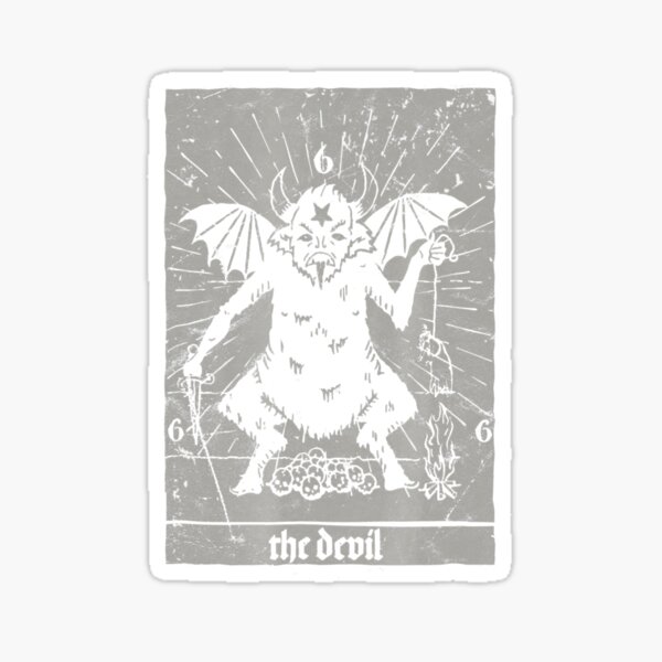 "Vintage Occult Baphomet - Tarot Card Satanic Horror" Sticker by ...