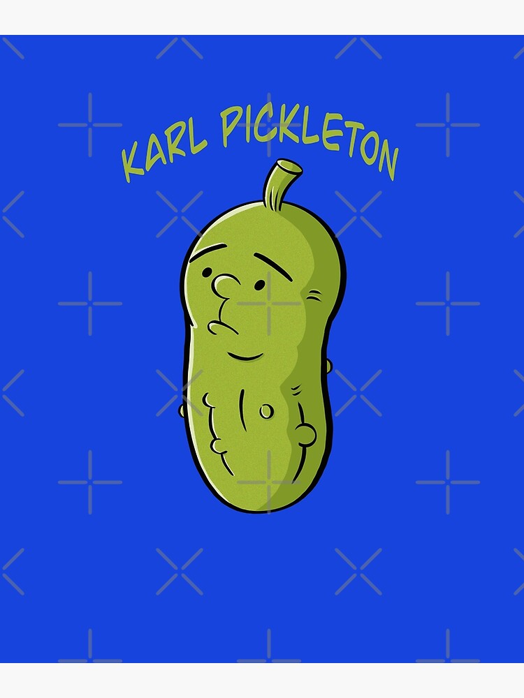 "Karl Pickleton- Funny Pickle Cartoon " Photographic Print by Ice-Tees ...