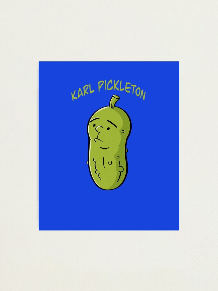 "Karl Pickleton- Funny Pickle Cartoon " Photographic Print by Ice-Tees ...