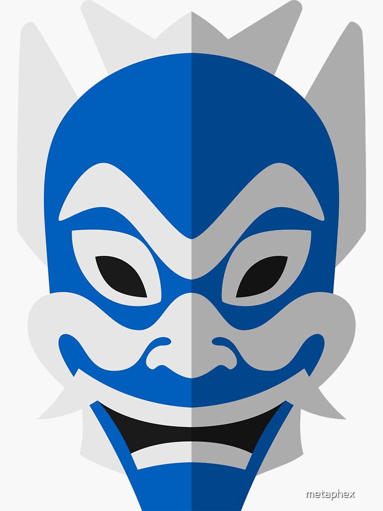"Blue Spirit Avatar Mask Zuko Sokka Azula" Sticker for Sale by metaphex ...