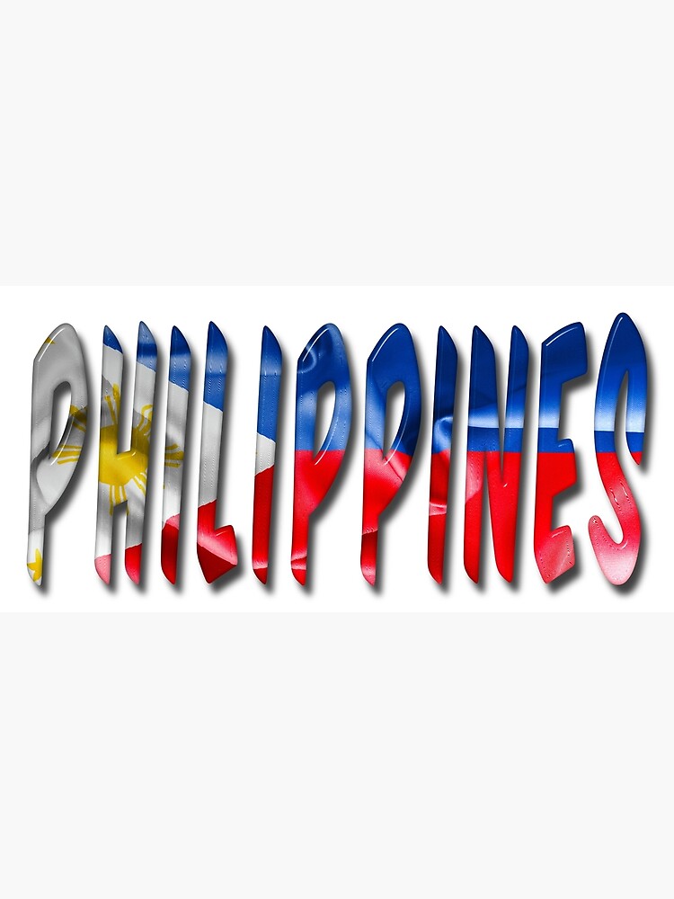 "Philippines Word With Flag Texture" Art Print for Sale by MarkUK97 ...