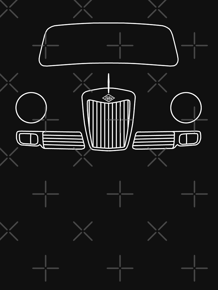 "Riley Elf 1960s classic car outline graphic (white)" T-shirt for Sale ...