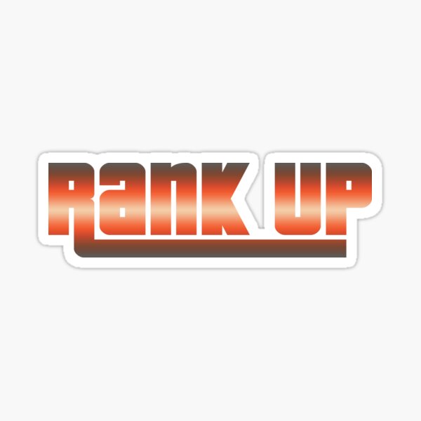 "Rank Up (Los Santos Style • Shiny 90's Retro Vaporwave Logo)" Sticker ...