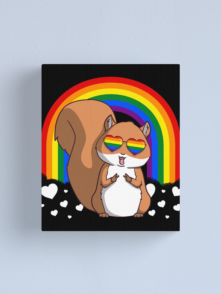 "Gay Pride LGBT Rainbow Squirrel" Canvas Print for Sale by fatamyfan1 ...