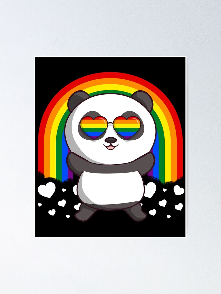 Póster «Gay Pride Rainbow Oso panda LGBT» de fatamyfan1 | Redbubble