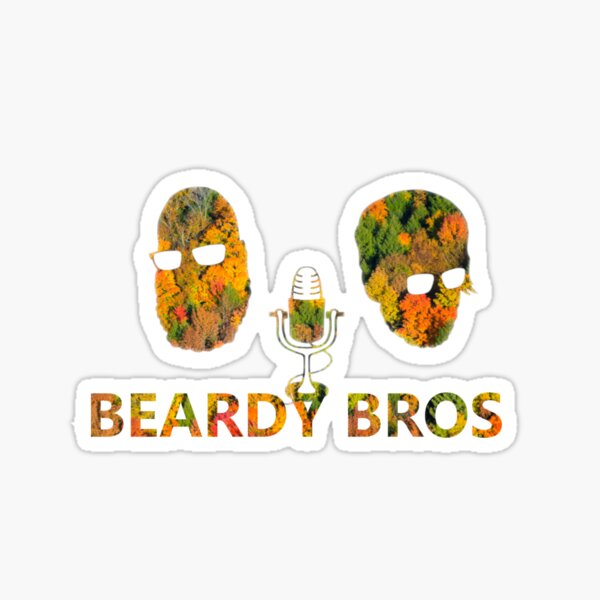 "Beardy Bros Autumn Logo" Sticker for Sale by PickletubeTV | Redbubble