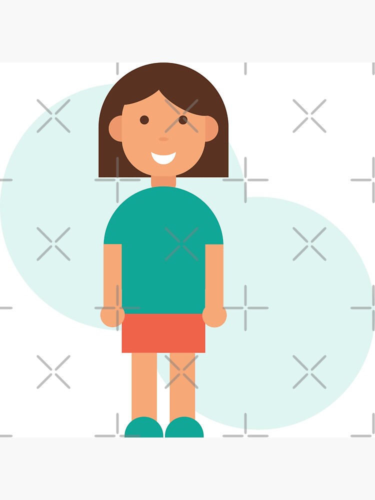 "Vector image of a girl, emotions" Sticker by Tasharoz | Redbubble