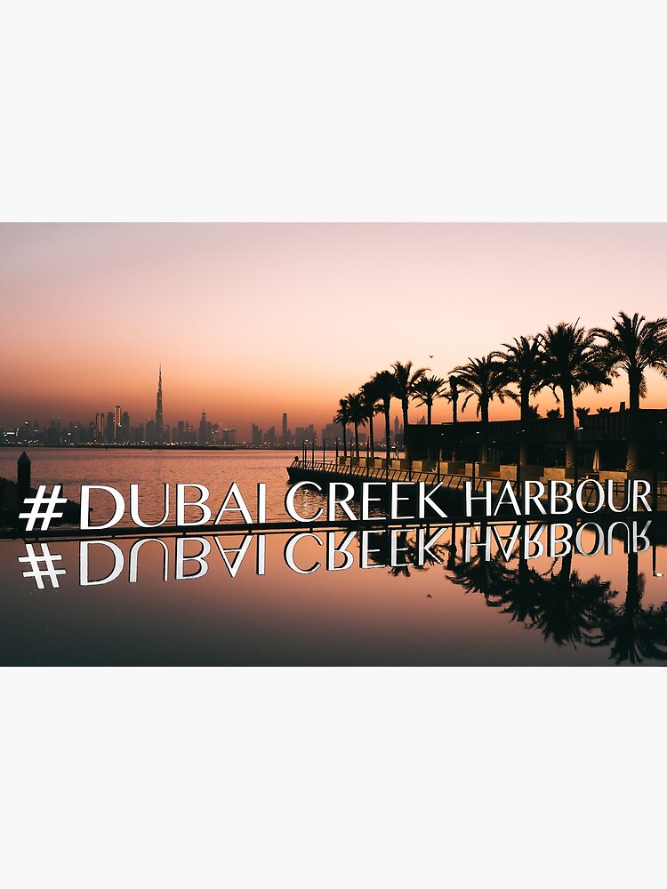 "Dubai Creek Harbour Sunset view with Skyline in background." Canvas ...