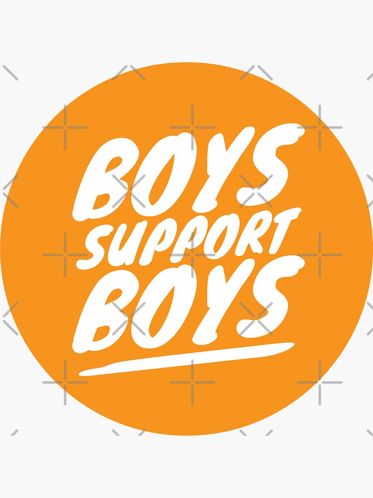 "boys support boys" Sticker by coatstar | Redbubble