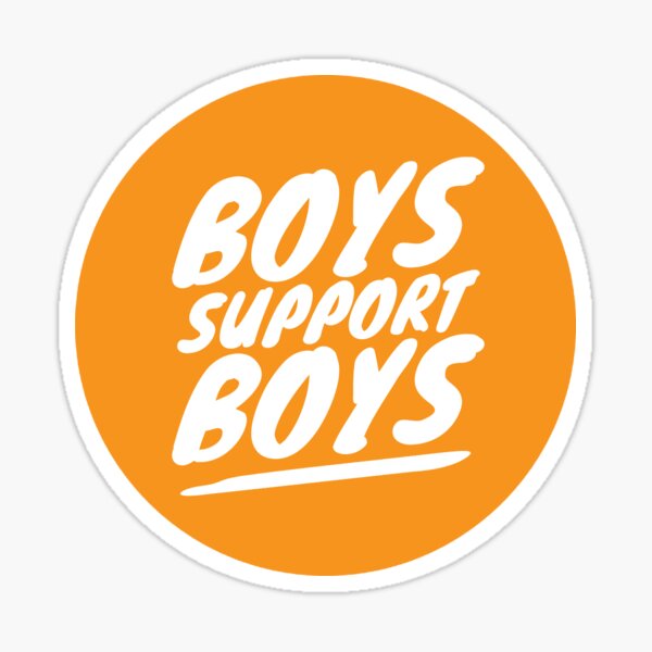 "boys support boys" Sticker by coatstar | Redbubble