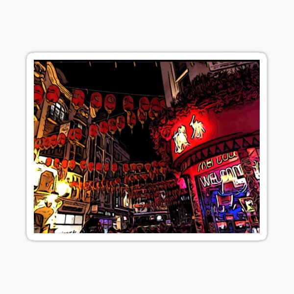 "chinatown" Sticker for Sale by destanatac | Redbubble