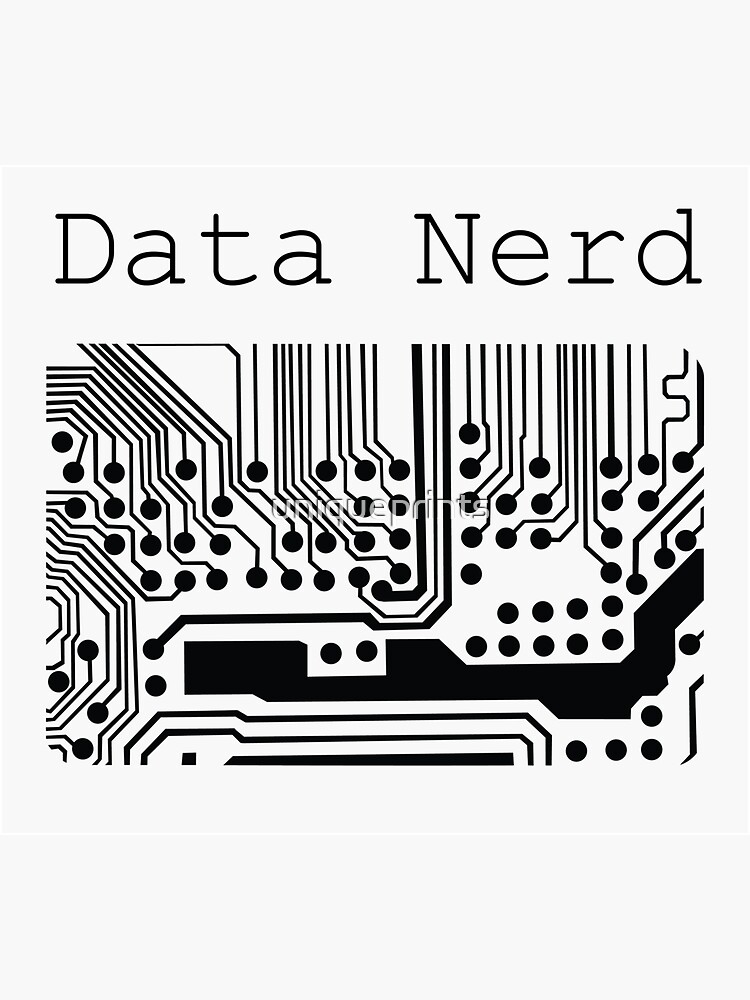 "Data Nerd - Geek Design" Sticker by uniqueprints | Redbubble