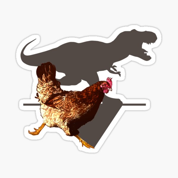 "T-rex Chicken running" Sticker for Sale by FandomizedRose | Redbubble