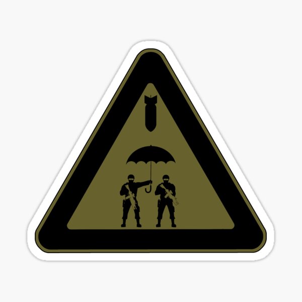"Danger Close Warning" Sticker for Sale by Pikori | Redbubble