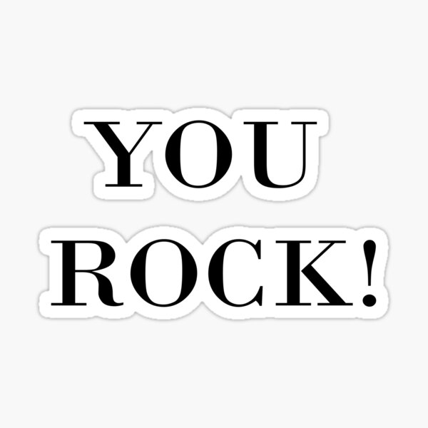 "You Rock! RED" Sticker for Sale by marylitvinenko | Redbubble