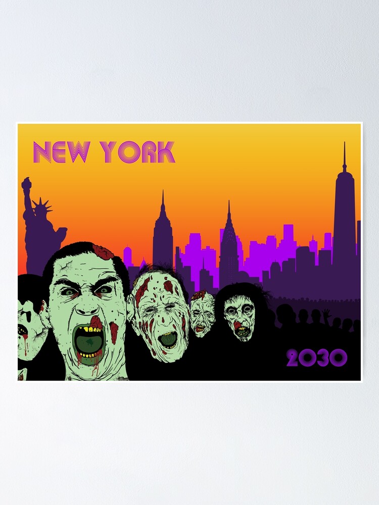 "Zombie City 2030" Poster by Twistedhaha | Redbubble