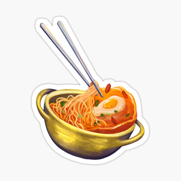 "Ramyeon" Sticker for Sale by rawmawr | Redbubble