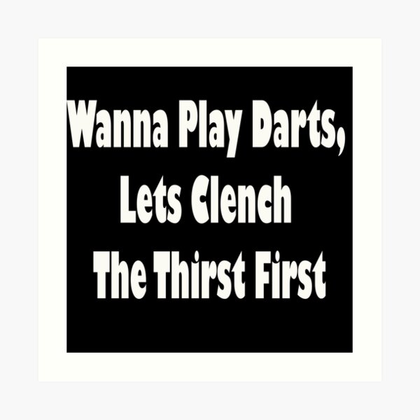 Darts Slogan Wall Art | Redbubble