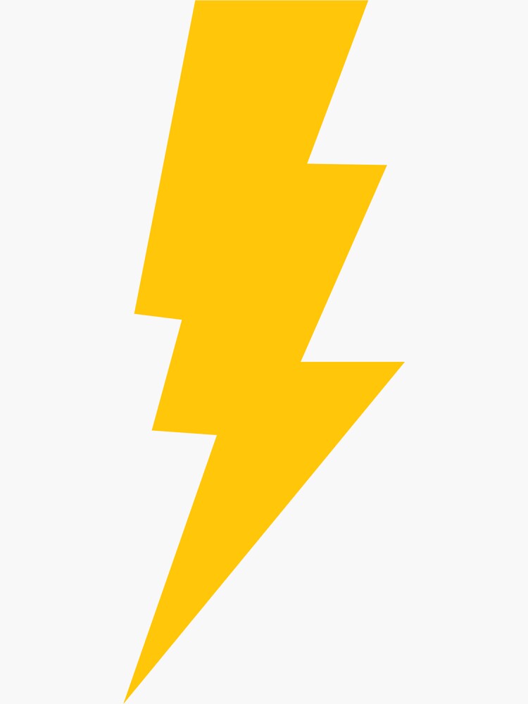 "Lightning Strike Yellow Design" Sticker by nikolosix | Redbubble