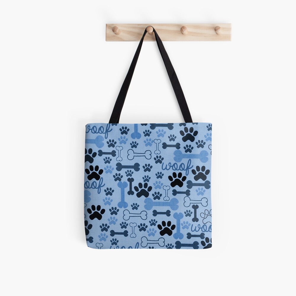 "Blue Dog Bones and Paw Prints Pattern" Poster for Sale by cabgodfrey ...