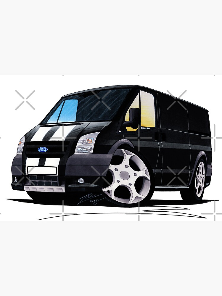 "Ford Transit Sportvan Black" Poster for Sale by yeomanscarart | Redbubble