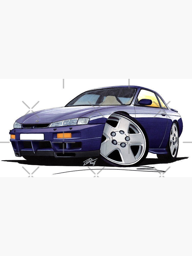 "Nissan 200SX S14 Purple" Art Print by yeomanscarart | Redbubble