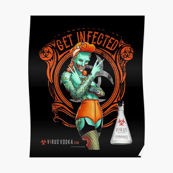 "The Official Virus Vodka Zombie Pinup Girl" Poster for Sale by ...
