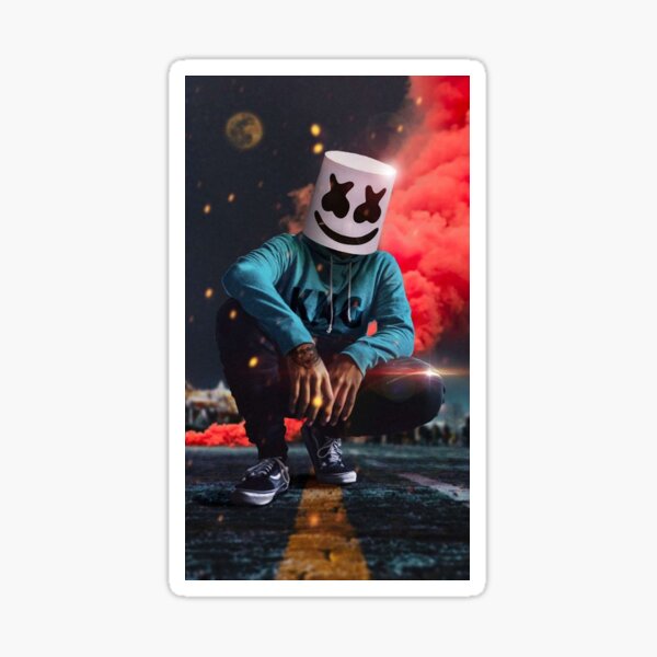 Sticker « Marshmello Colourfull », par wafiqmalik | Redbubble