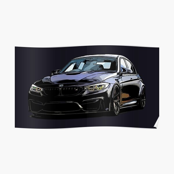 "F80 M3 Graphic Design" Poster for Sale by drawingpat | Redbubble