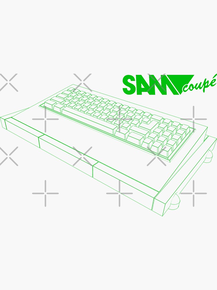 "SAM Coupé (Wire Frame)" Sticker for Sale by RetroTrader | Redbubble