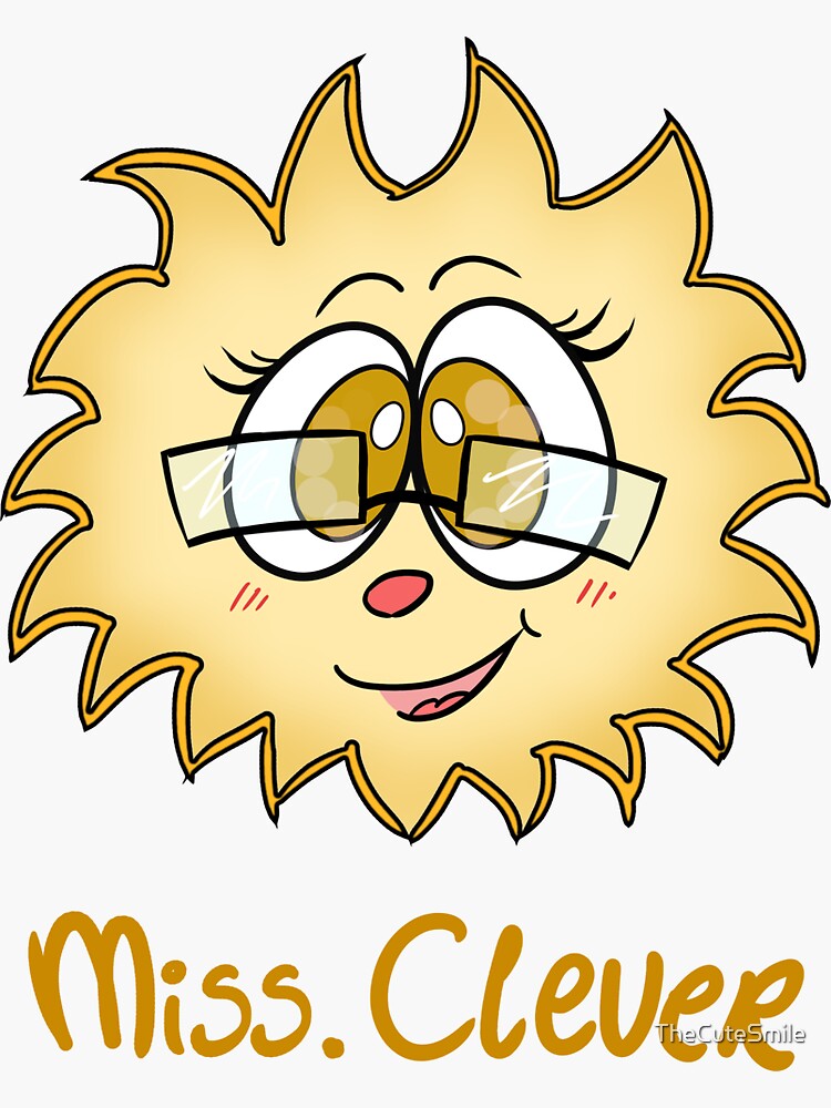 "Miss. Clever" Sticker by TheCuteSmile | Redbubble