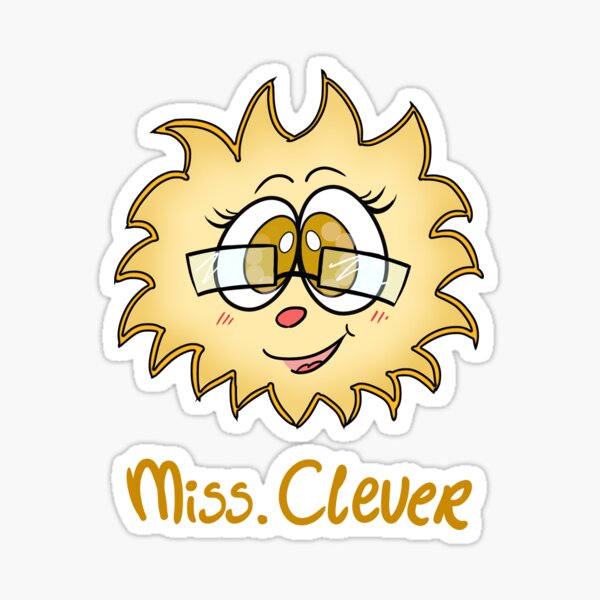 "Miss. Clever" Sticker by TheCuteSmile | Redbubble