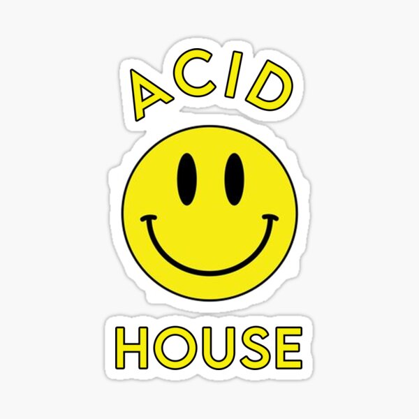 "Acid House Smiley" Sticker by kimdahlberg32 | Redbubble