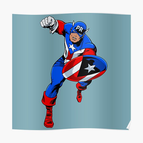 "Capitán Puerto Rico" Poster by 13thFloorDesign | Redbubble