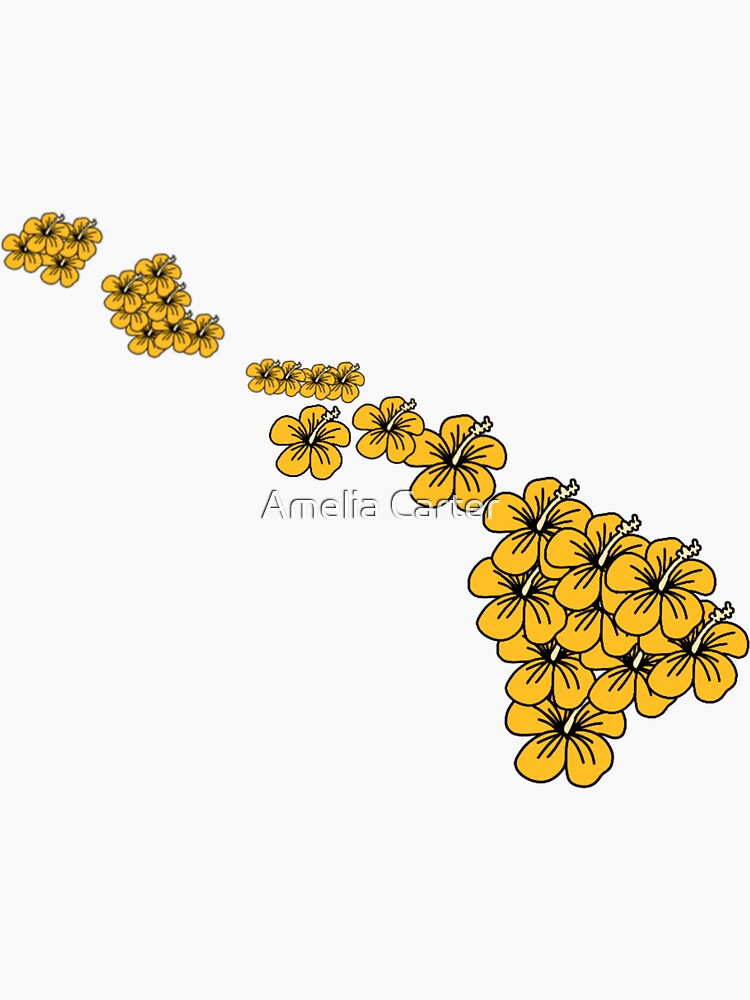 "Hawaii state flower" Sticker for Sale by Nugget1116 | Redbubble