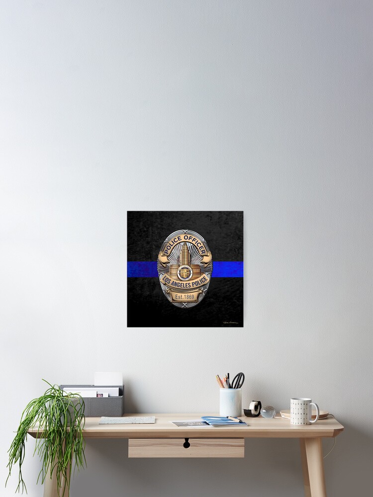 Poster for Sale avec l'œuvre « Département de police de Los Angeles - Insigne d'officier de ...