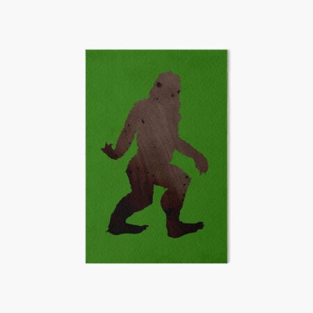 "Bigfoot Walking - Cryptid Silhouette" Art Board Print for Sale by ...