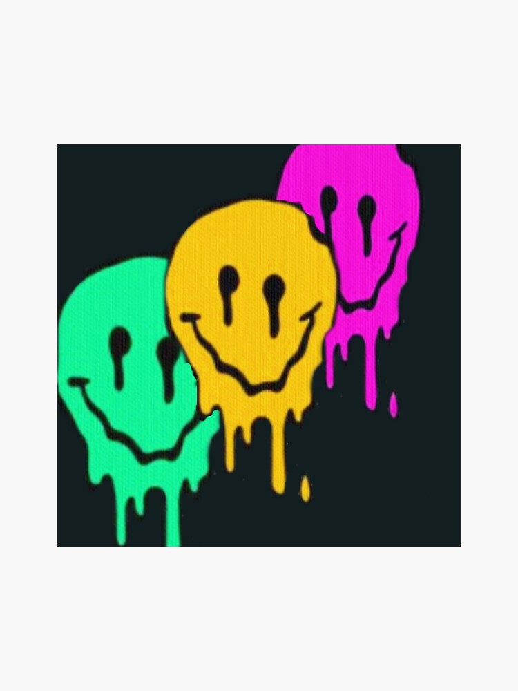 "Trippy Dripping Smiley Face" Sticker by aesthetics3 | Redbubble