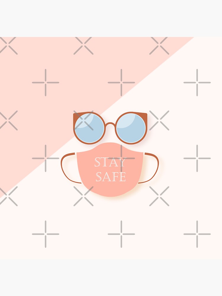 "Art Deco Mask + Goggles - Stay Safe" Sticker by designenrich | Redbubble